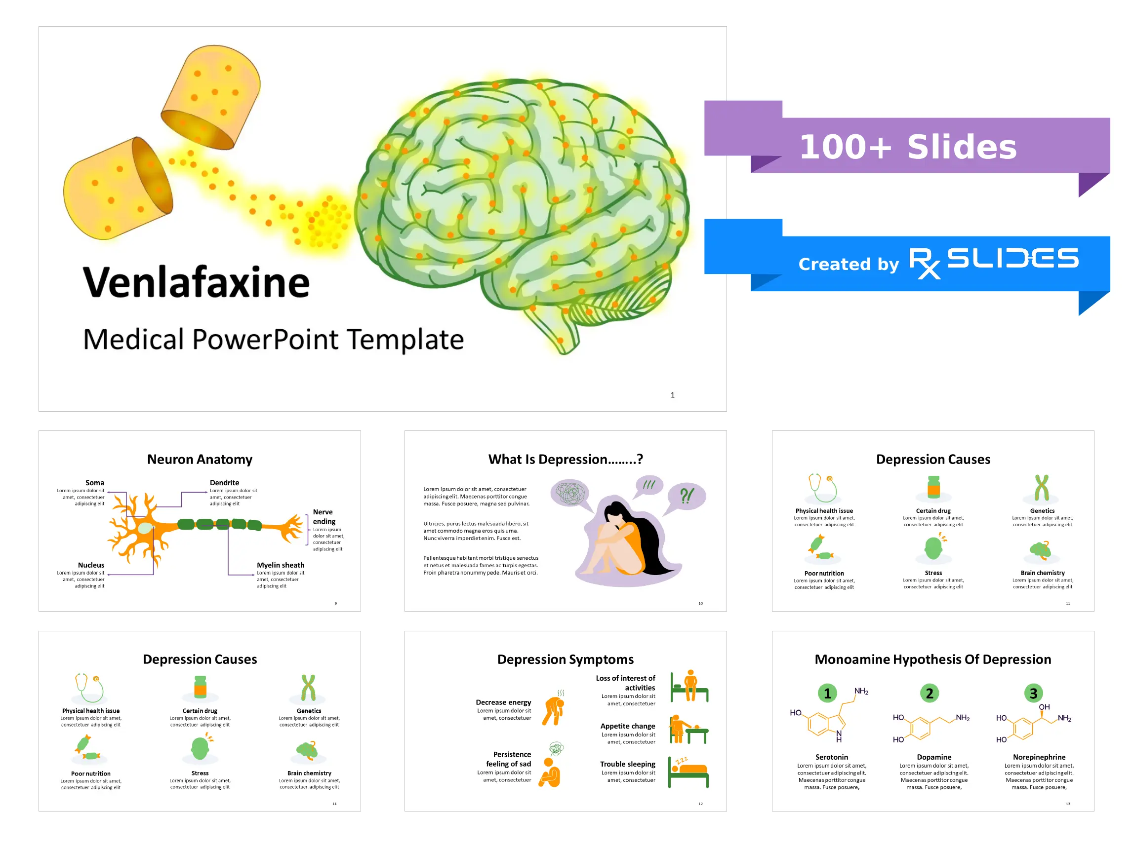 Download Venlafaxine PowerPoint Template| RxSlides